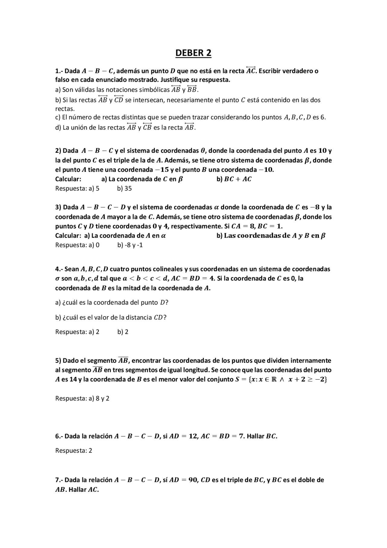 EJERCICIOS PARA PRACTICA | Ejercicios de Matemáticas | Docsity