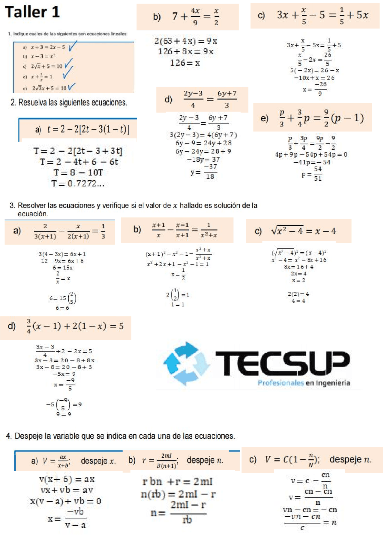 calculos de variables | Ejercicios de Cálculo | Docsity