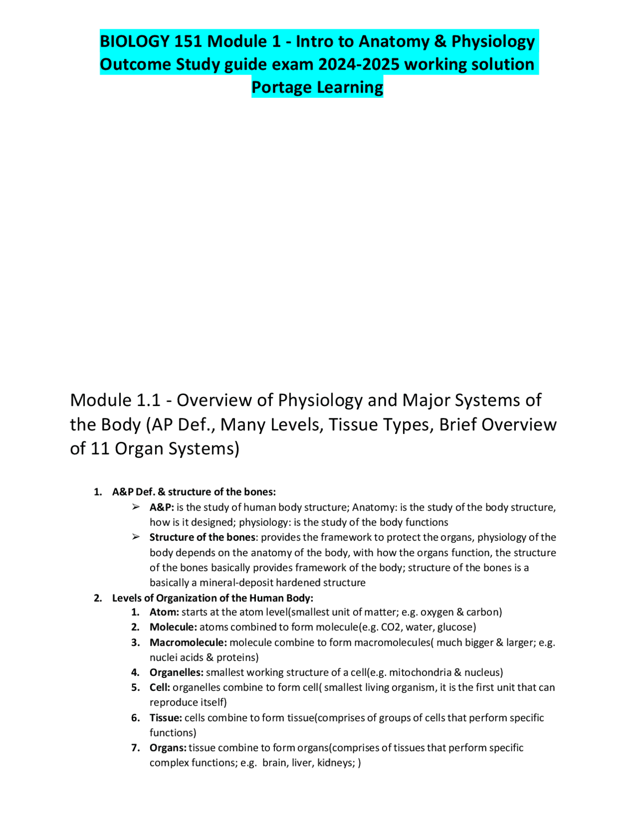 BIOLOGY 151 Module1 Intro to Anatomy & Physiology Outcome _2.4_Two_Skeletal_Region 2024-20 ...