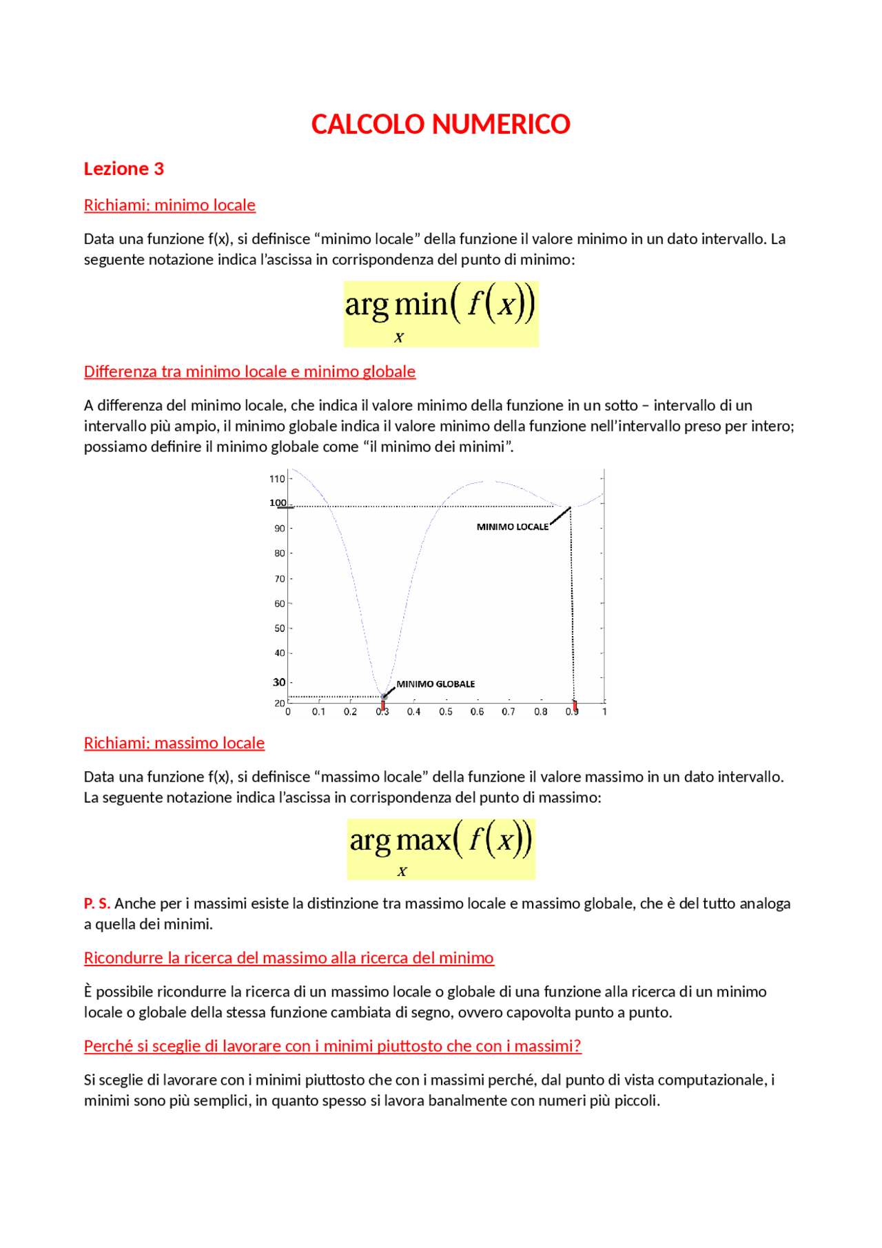 Calcolo numerico - Dal metodo di minimizzazione di Newton al metodo Golden search | Appunti di ...
