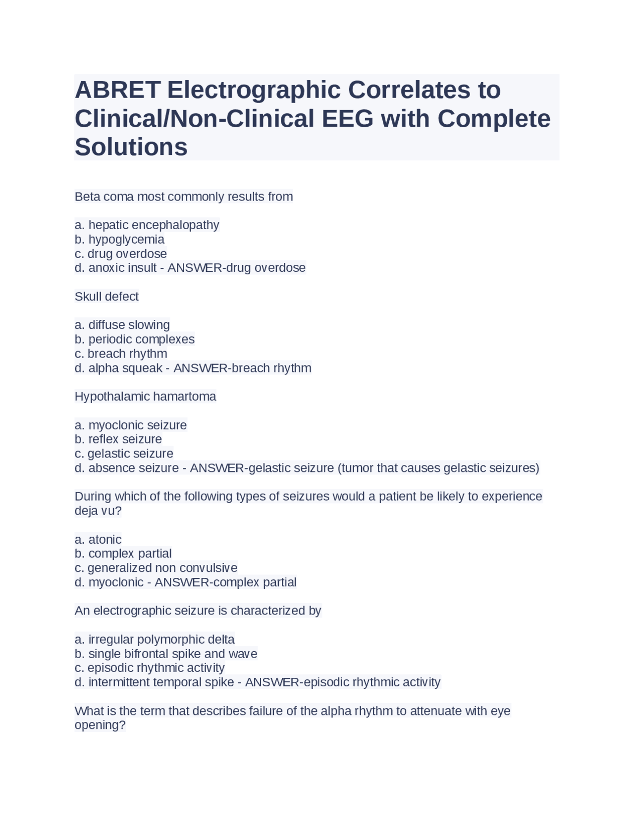 ABRET Electrographic Correlates to Clinical/Non-Clinical EEG with ...