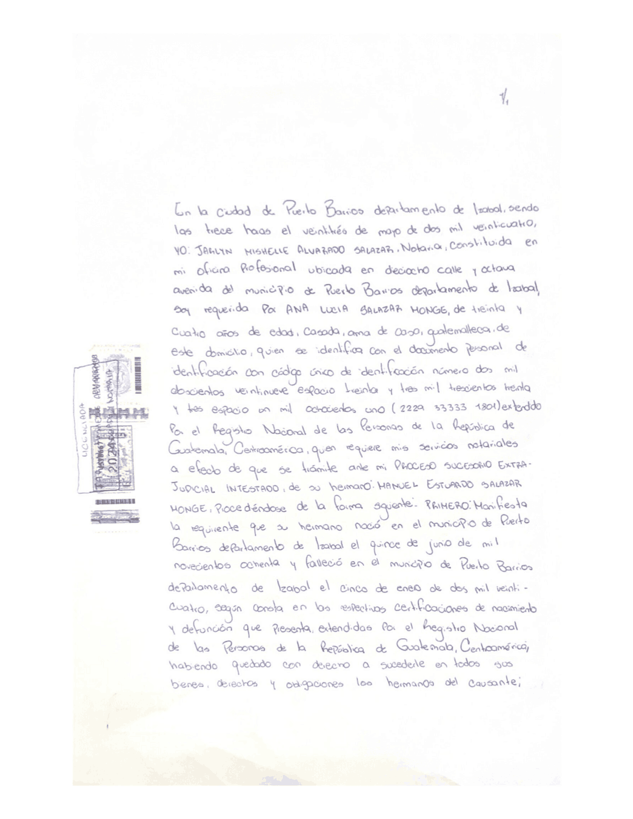 Derecho Notarial, Declaración Jurada | Exámenes de Derecho Documental | Docsity