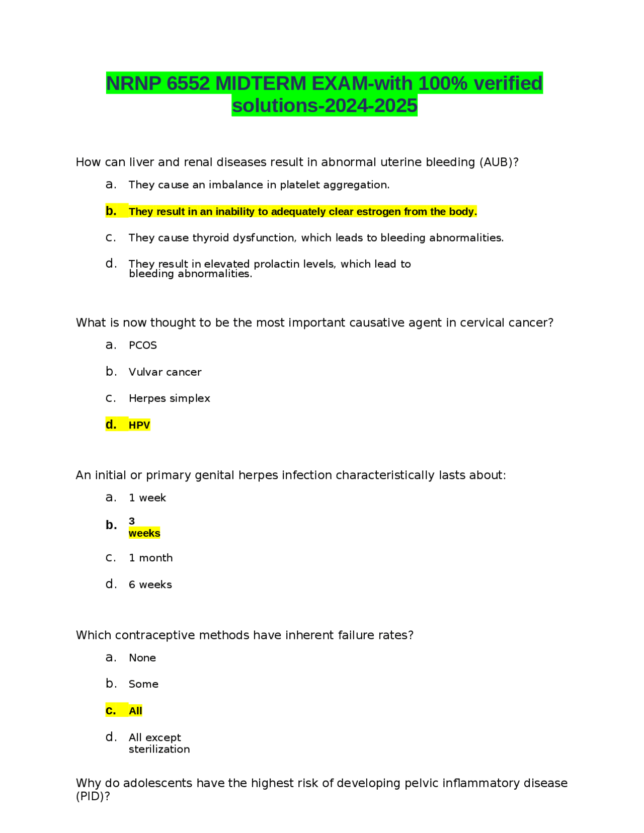 NRNP 6552 MIDTERM EXAM-with 100% verified solutions-2024-2025.docx ...