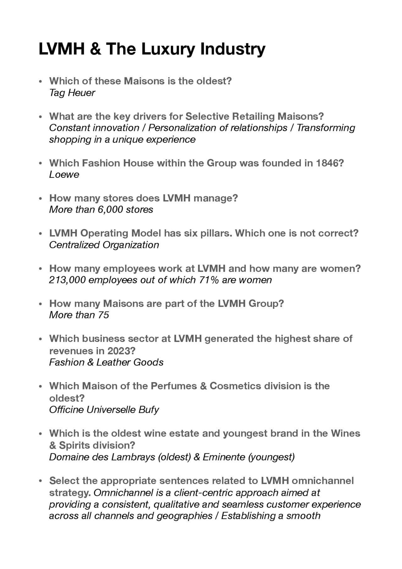 Module 1 - LVMH & The Luxury Industry | Appunti di Brand Marketing ...