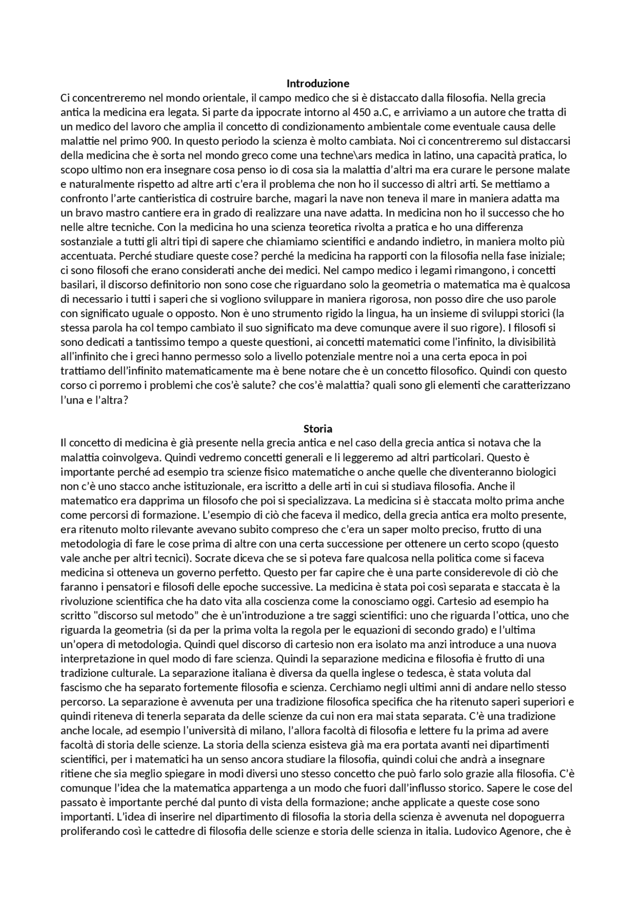 Appunti storia delle discipline medico-biologiche | Appunti di Scienze ...