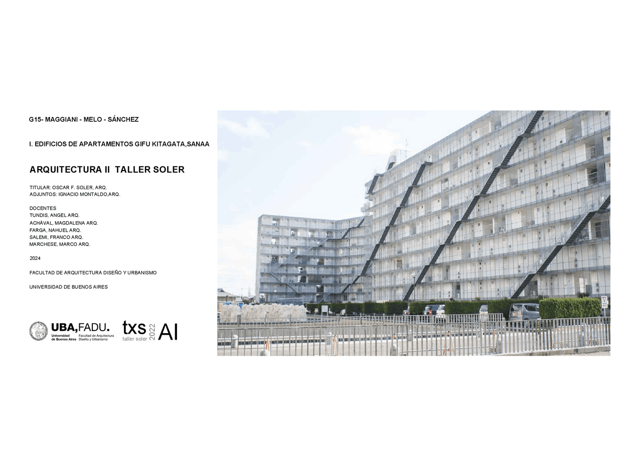 Edificios de apartamentos Gifu Kitagata, SANAA - Prof. Nación | Guías, Proyectos ...