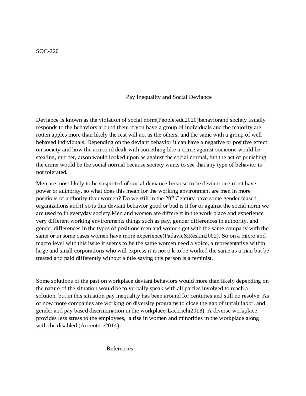 SOC-220 Pay Inequality and Social Deviance Deviance is k | Lecture ...