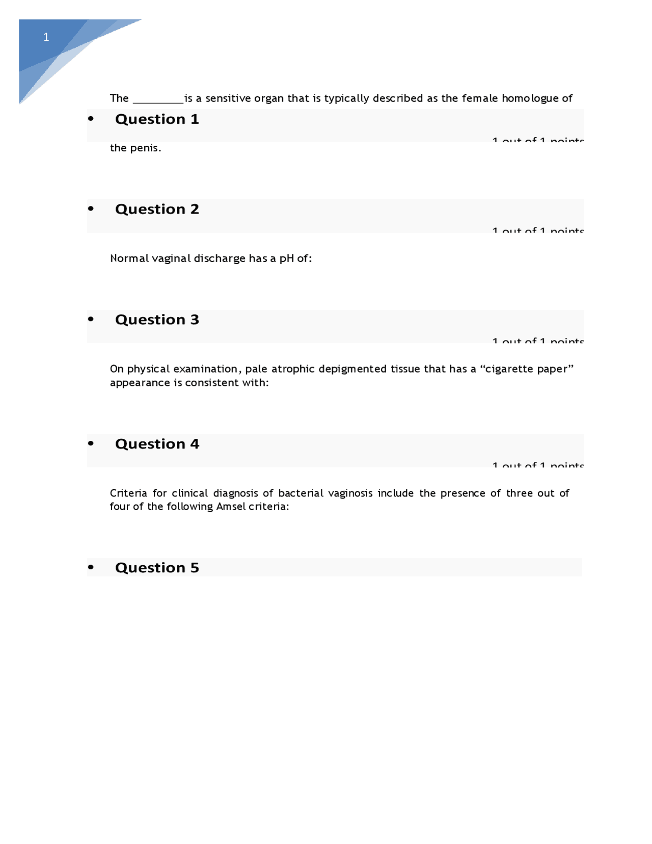 NRNP 6552 MIDTERM EXAM WITH CORRECT ANSWERS | Exams Nursing | Docsity