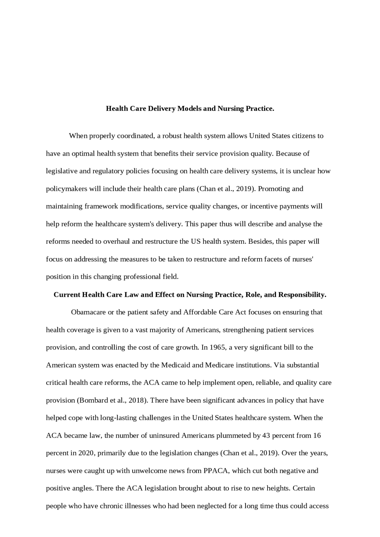 Health Care Delivery Models and Nursing Practice. When pr | Lecture ...