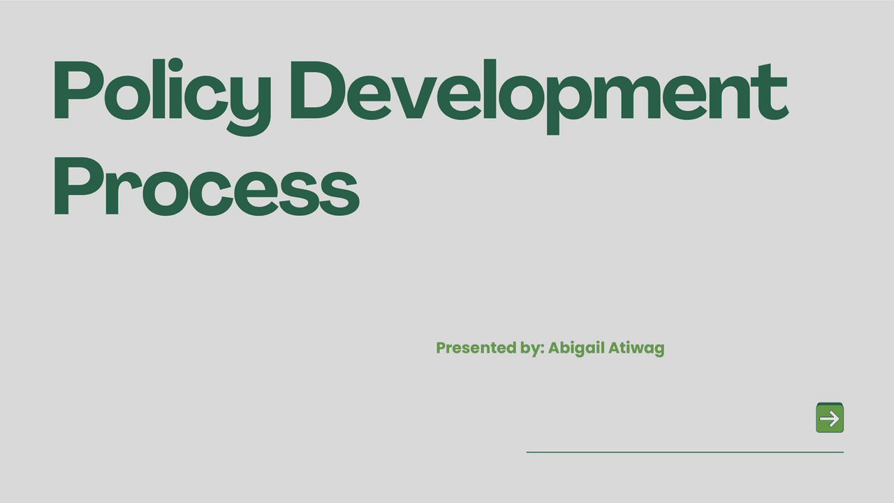 Policy Development Process | Slides Public Policy | Docsity