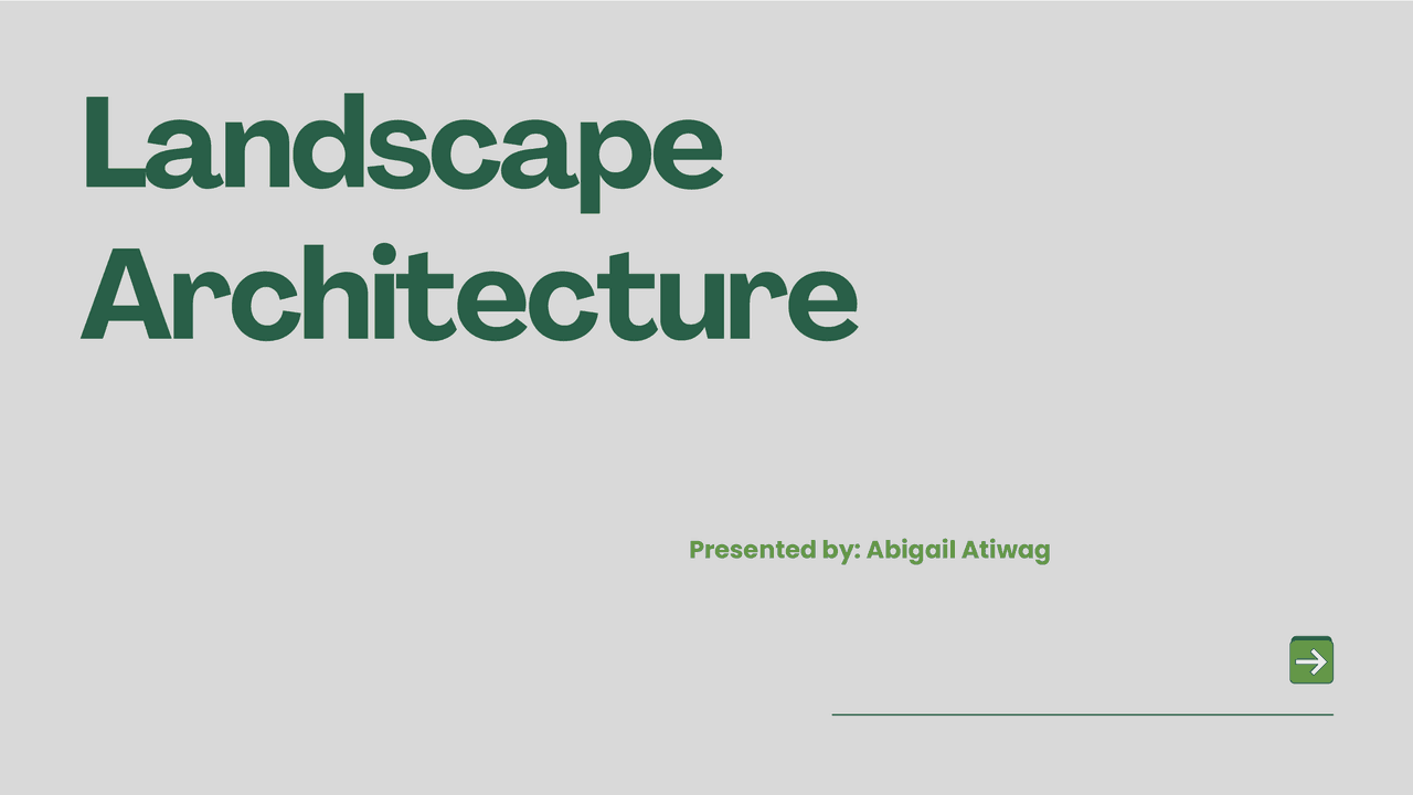 Landscape Architecture Designing Sustainable Outdoor Spaces Slides Architecture Docsity