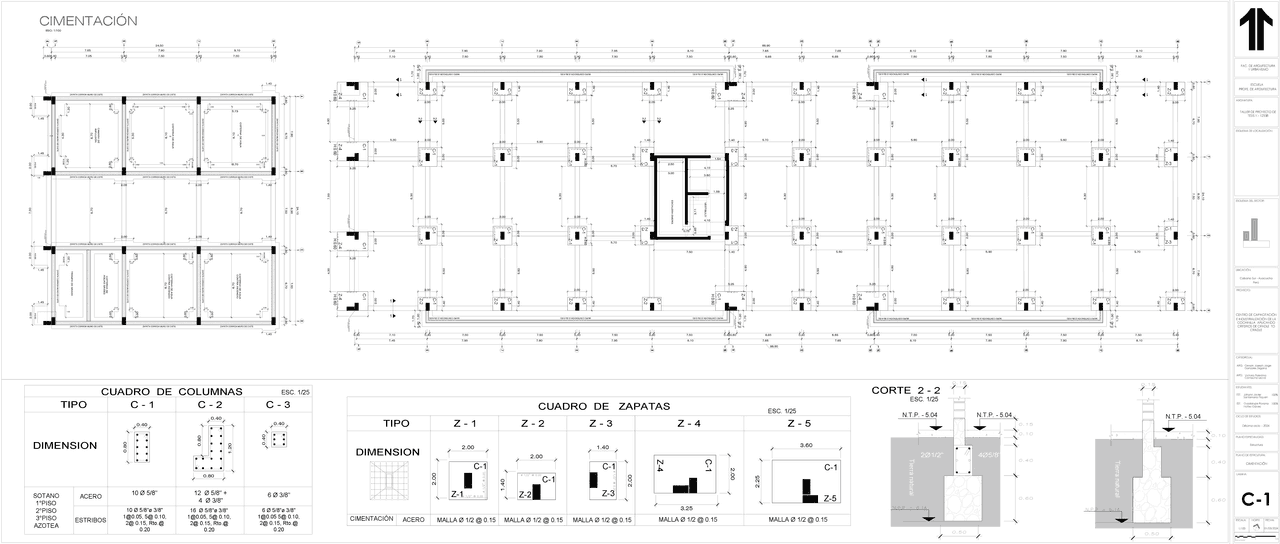 Planos de Estructuras de Edificio Residencial | Exámenes de Análisis Estructural | Docsity