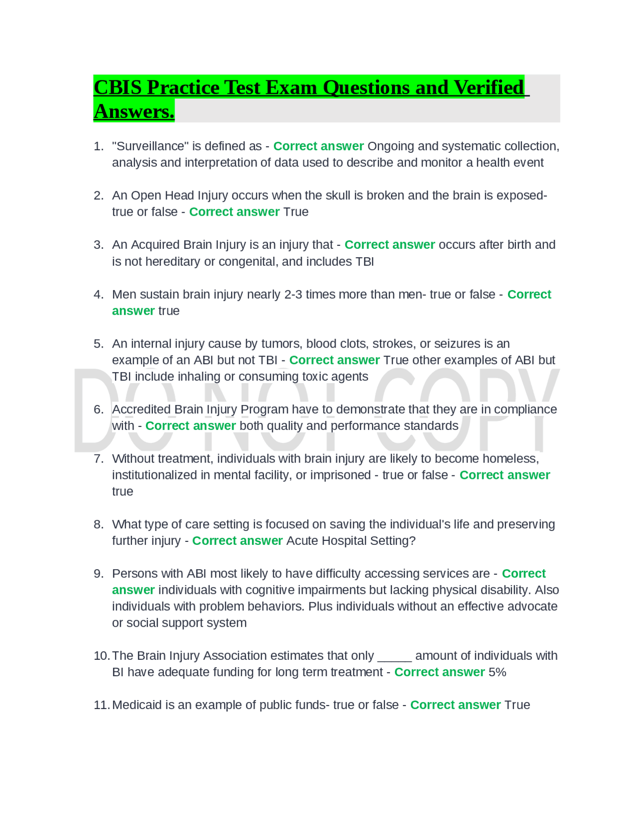 CBIS Practice Test Exam Questions and Verified Answers. | Exams ...