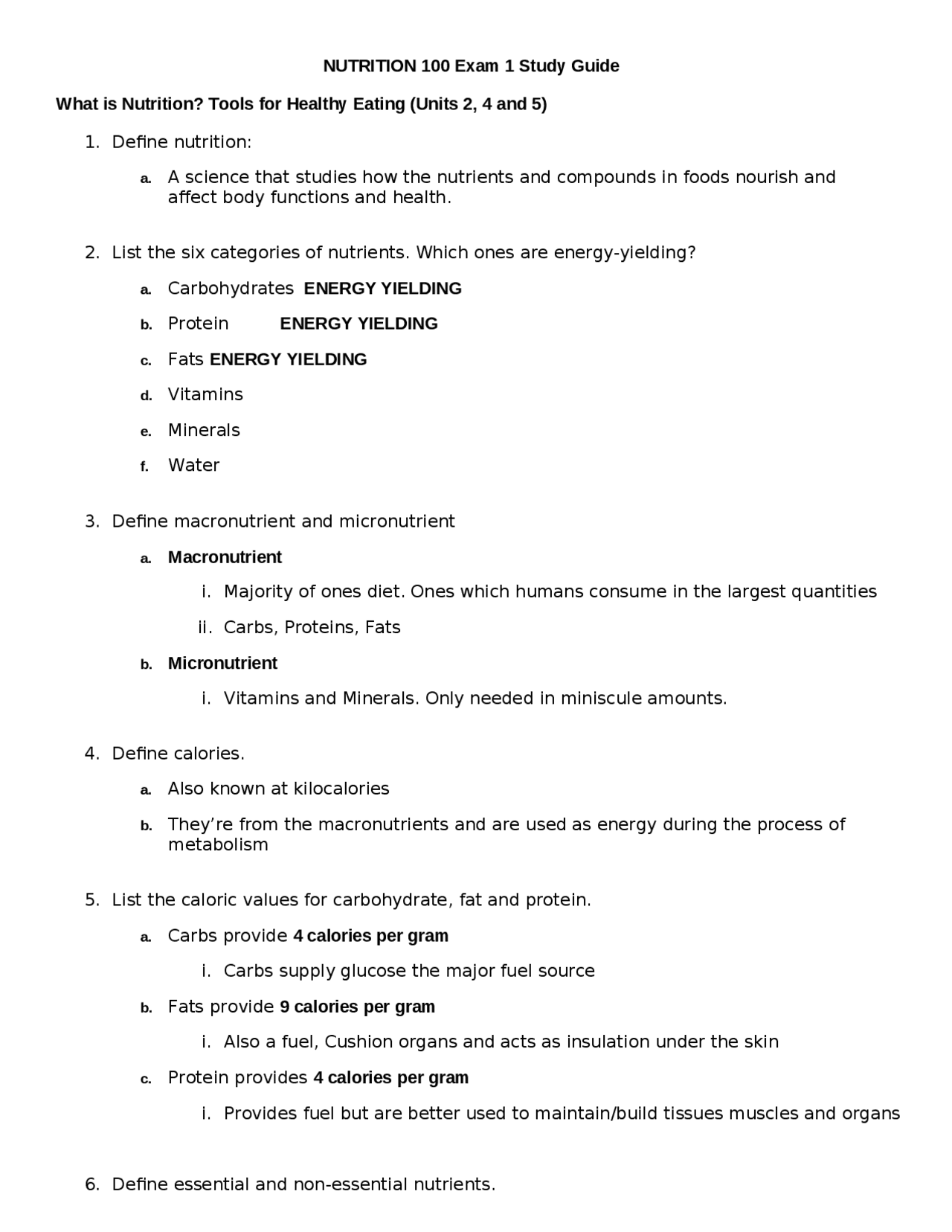 Nutrition and Health: Macronutrients, Micronutrients, and Dietary ...
