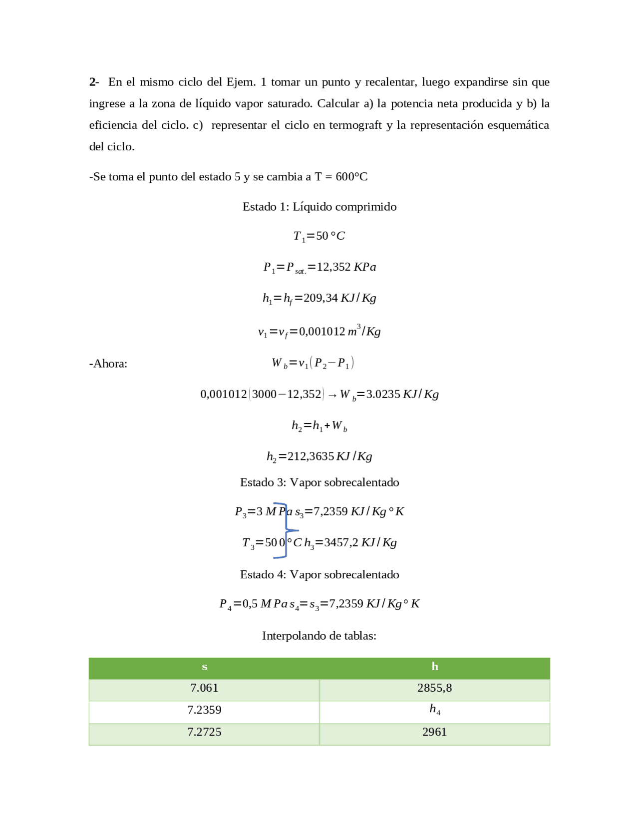 Ejercicio resuelto de termo | Ejercicios de Termodinámica | Docsity