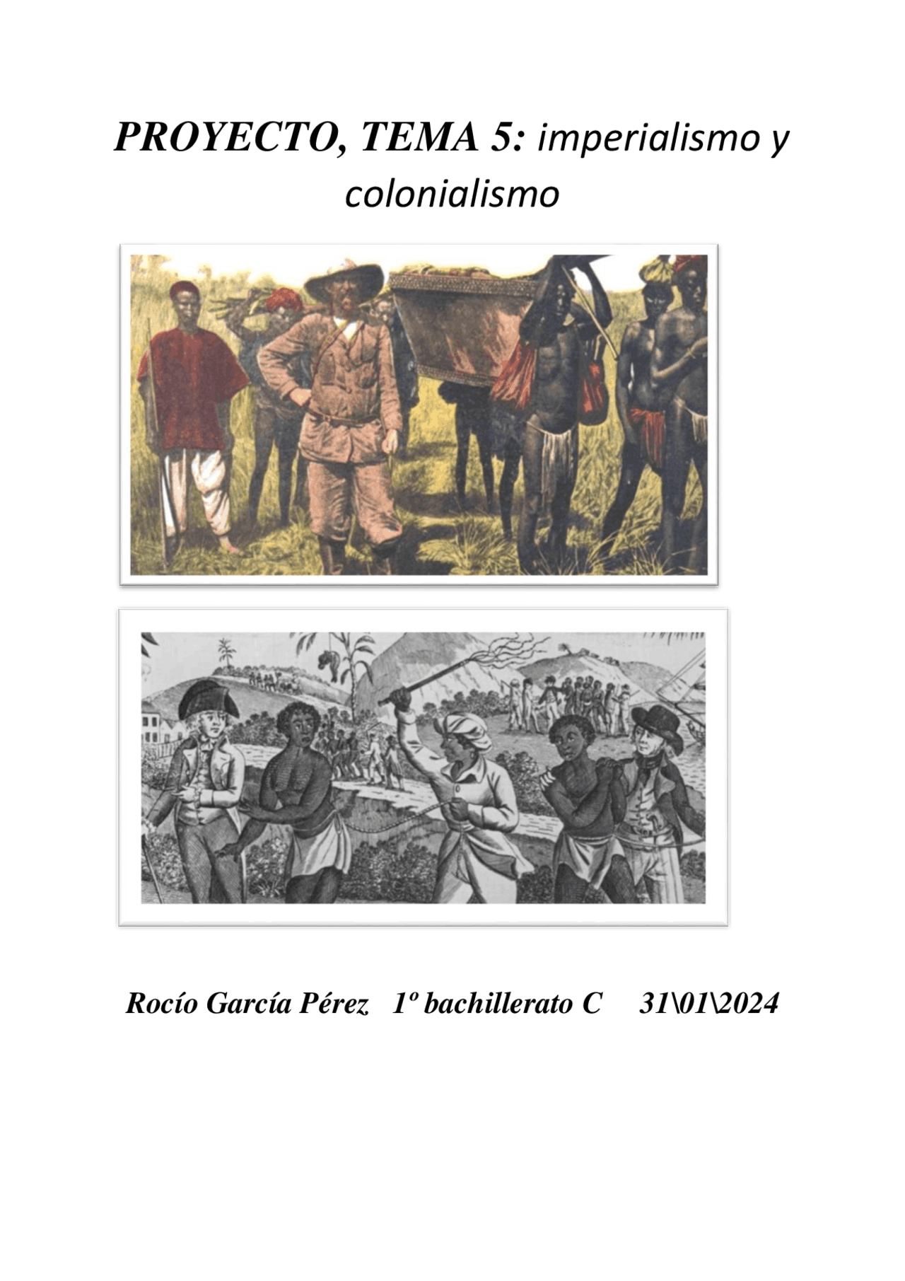 Proyecto de historia | Apuntes de Historia | Docsity