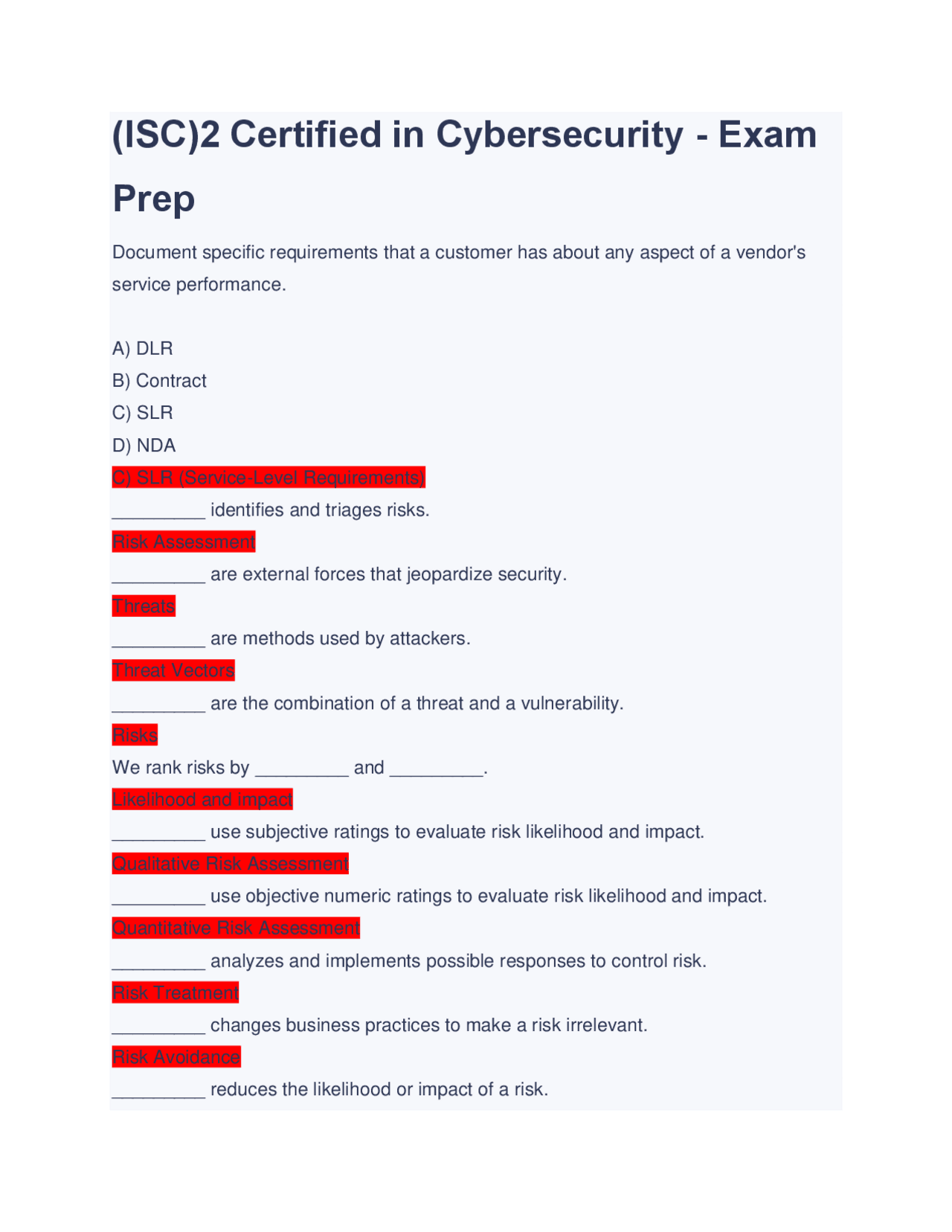 (ISC)2 Certified in Cybersecurity - Exam Prep | Exams Computer Networks ...