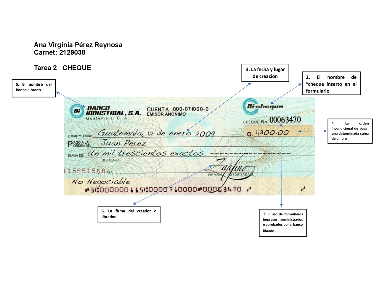 REQUISITOS CHEQUE TAREA | Apuntes de Derecho Mercantil Internacional ...