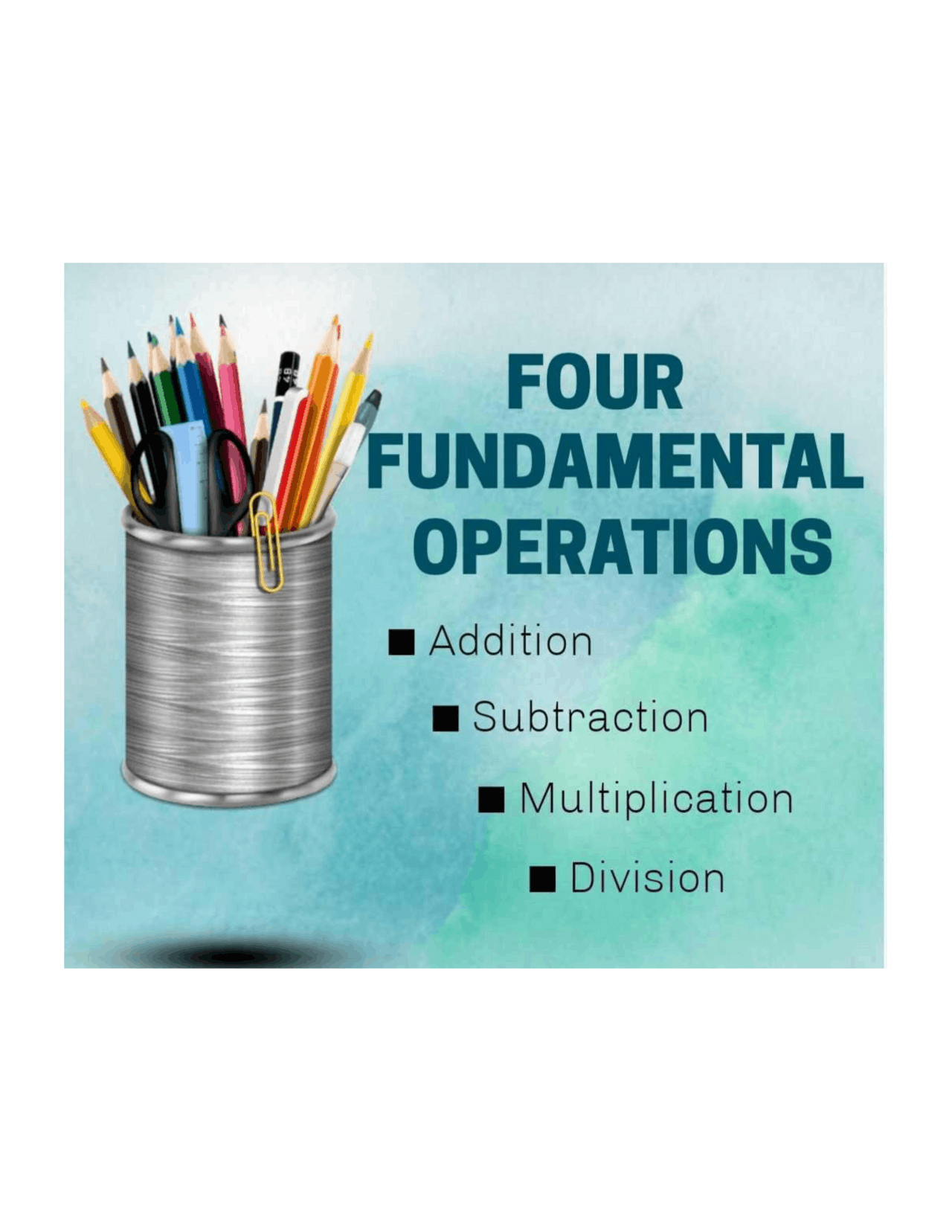 ALGEBRA - FOUR FUNDAMENTAL OPERATIONS | Study notes Mathematics | Docsity