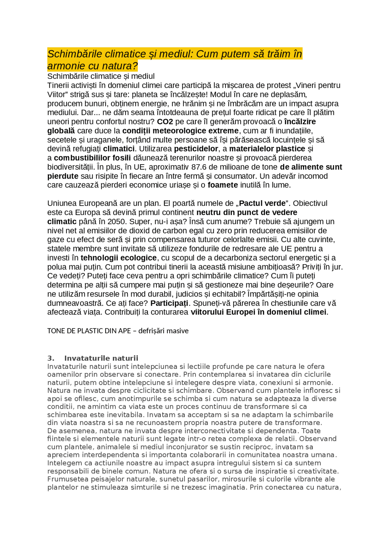 Armonia con la natura e con l Ambiente | Cheat Sheet Harmony and ...