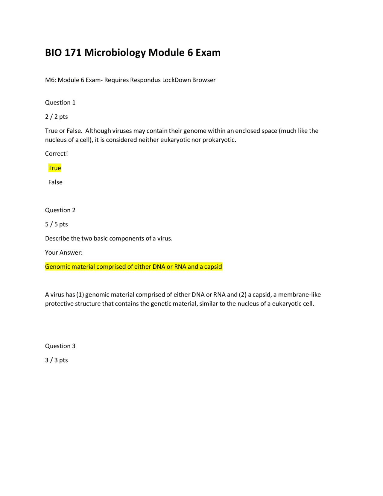 BIO 171 Microbiology Module 6 Exam Questions and Answer elaborations ...