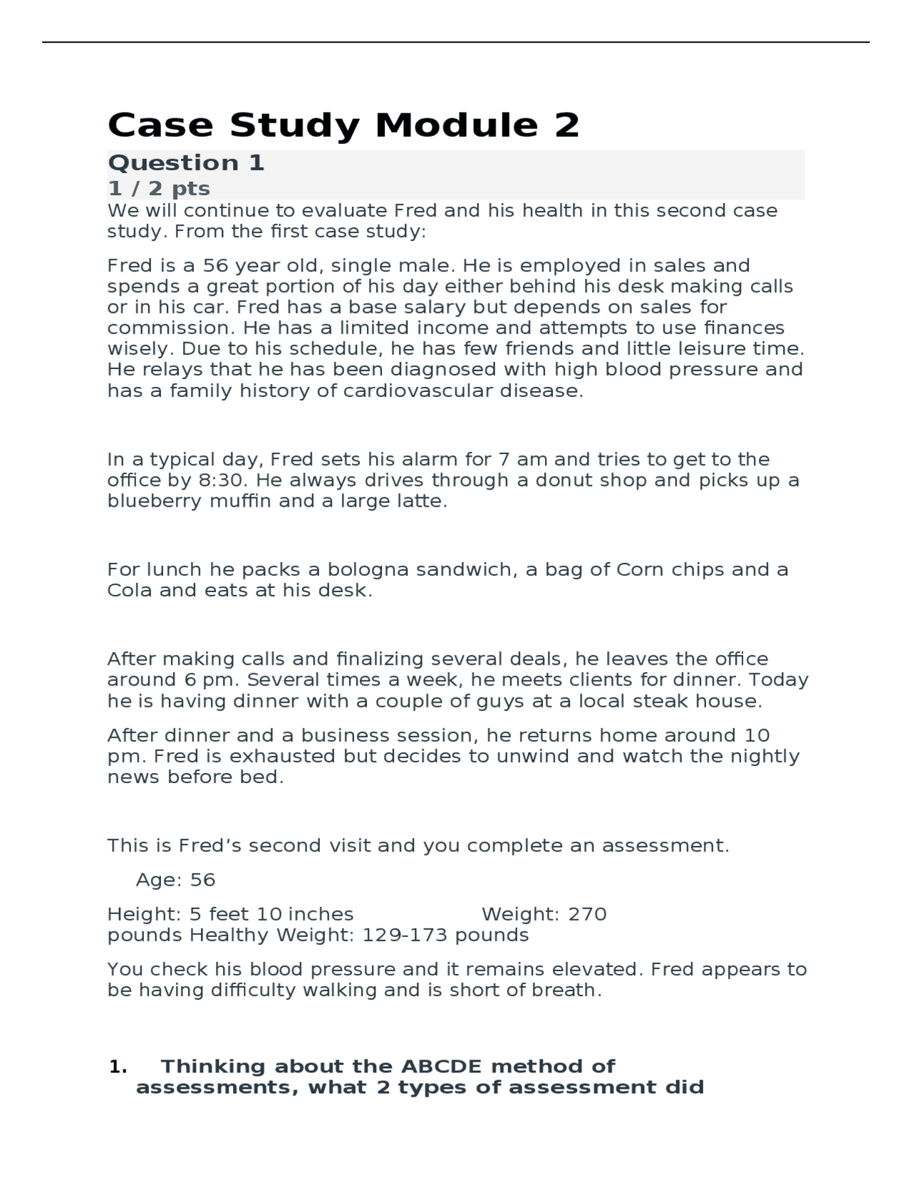 BIOD 121 Case Study Module 2 Portage Learning Fall 2023 | Assignments ...