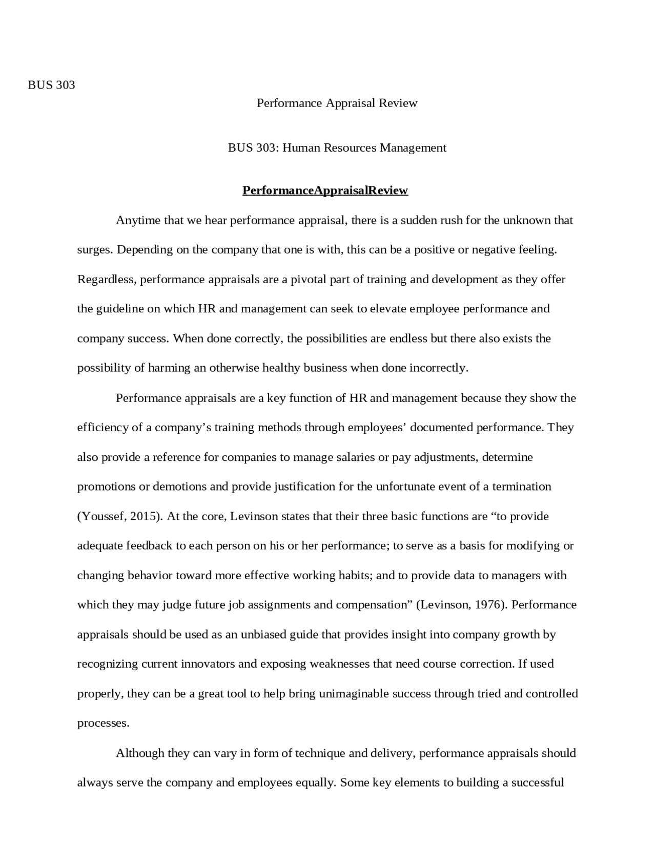 Performance Appraisal in Human Resources Management | Lecture notes ...