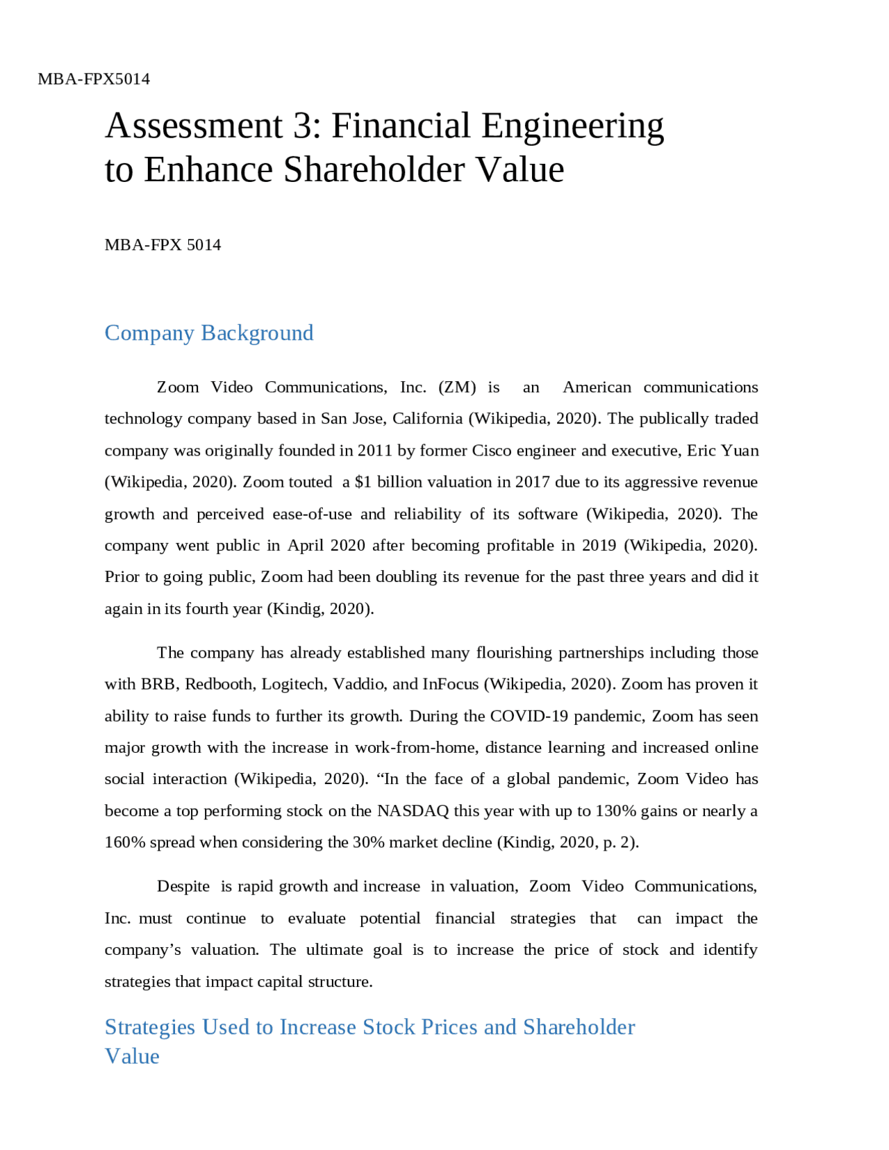Financial Strategies to Enhance Shareholder Value in Zoom Video ...