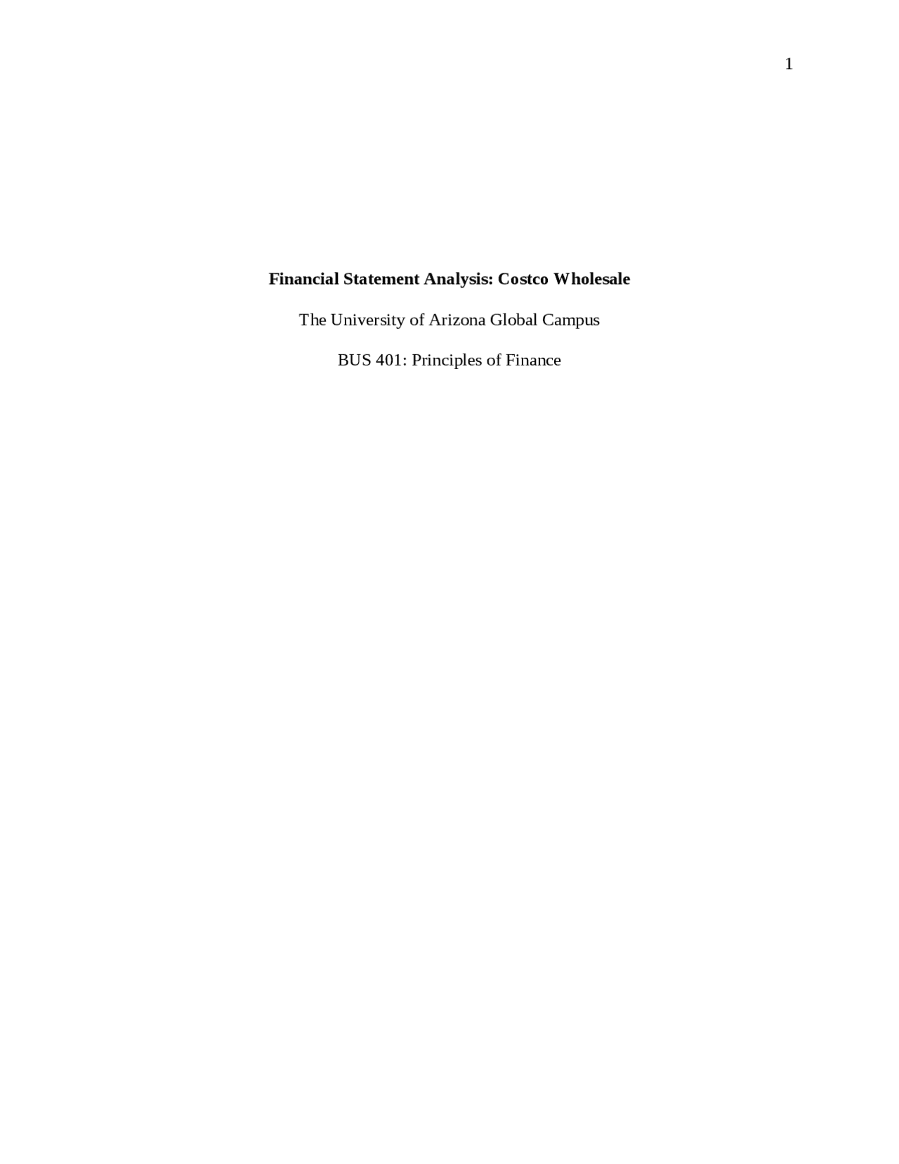 Financial Statement Analysis: Costco WholesaleThe University | Lecture ...