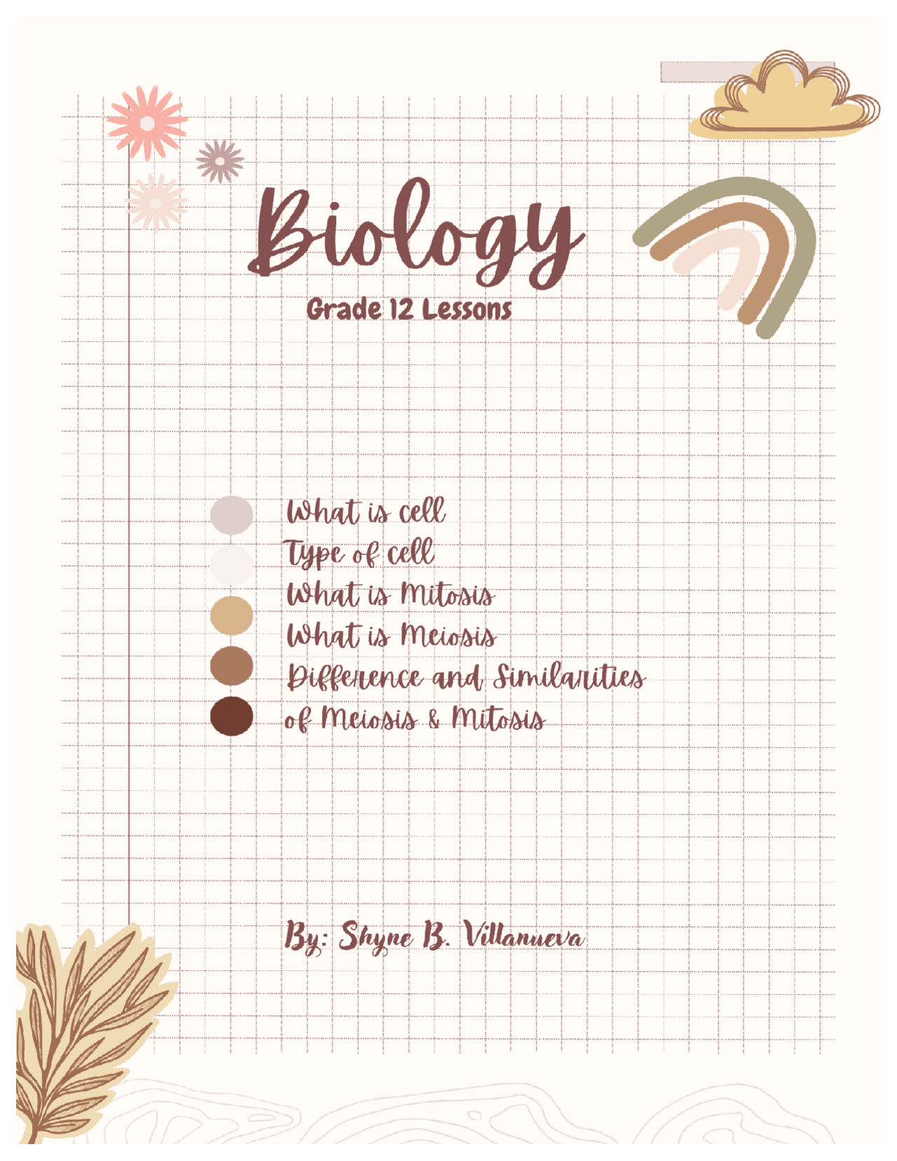 Lecture Notes in Biology (Cell) | Lecture notes Biology | Docsity
