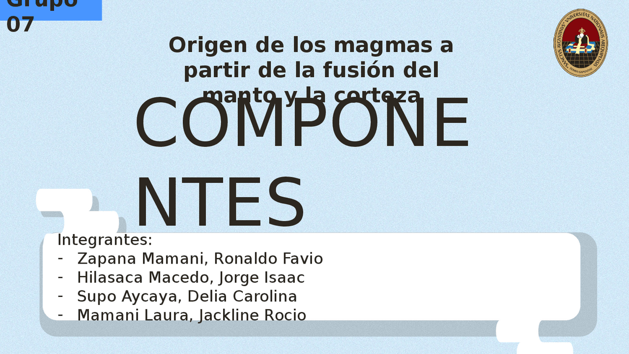 Origen de los magmas a partir de la fusión del manto y la corteza ...