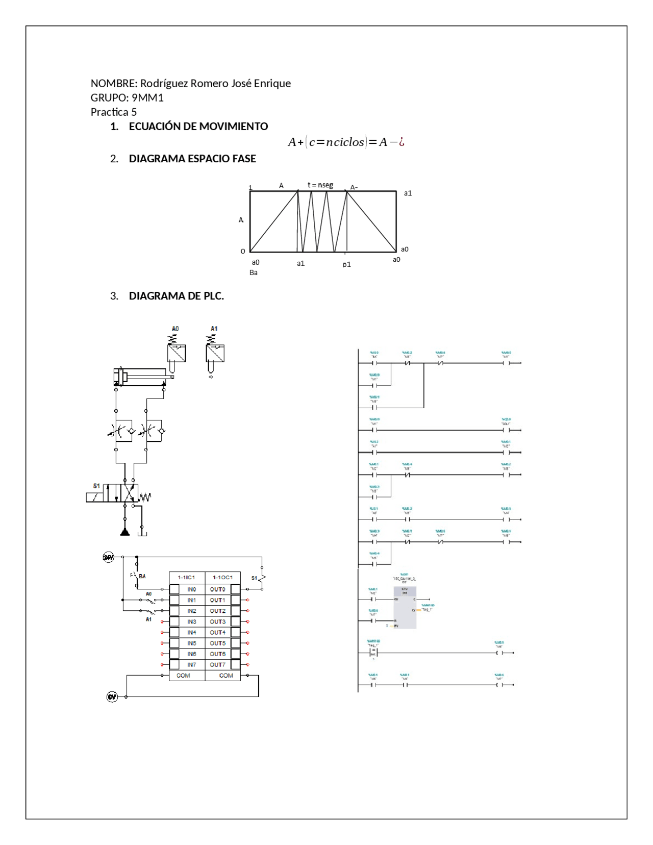 plc practicas del segundo parcial | Ejercicios de Hidráulica | Docsity