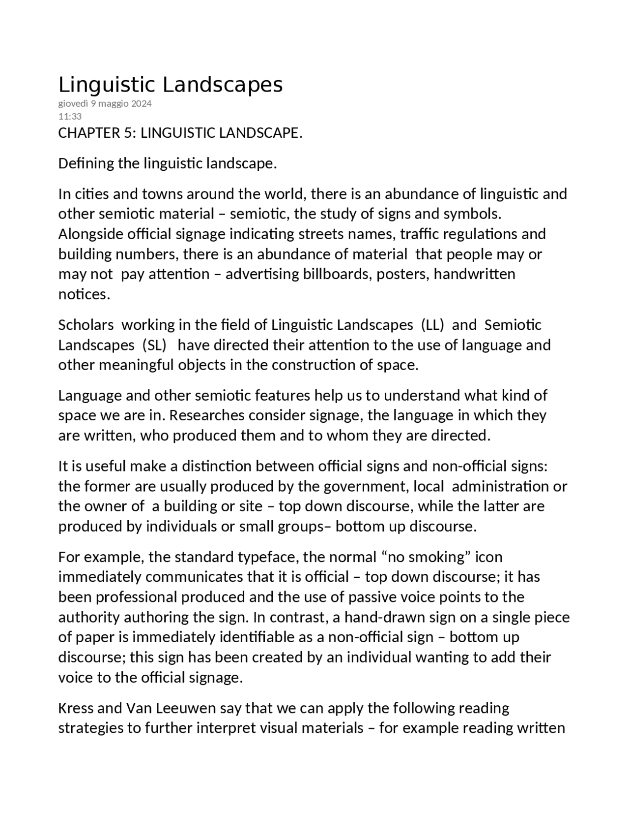Linguistic Landscapes: Exploring the Semiotics of Public Spaces ...