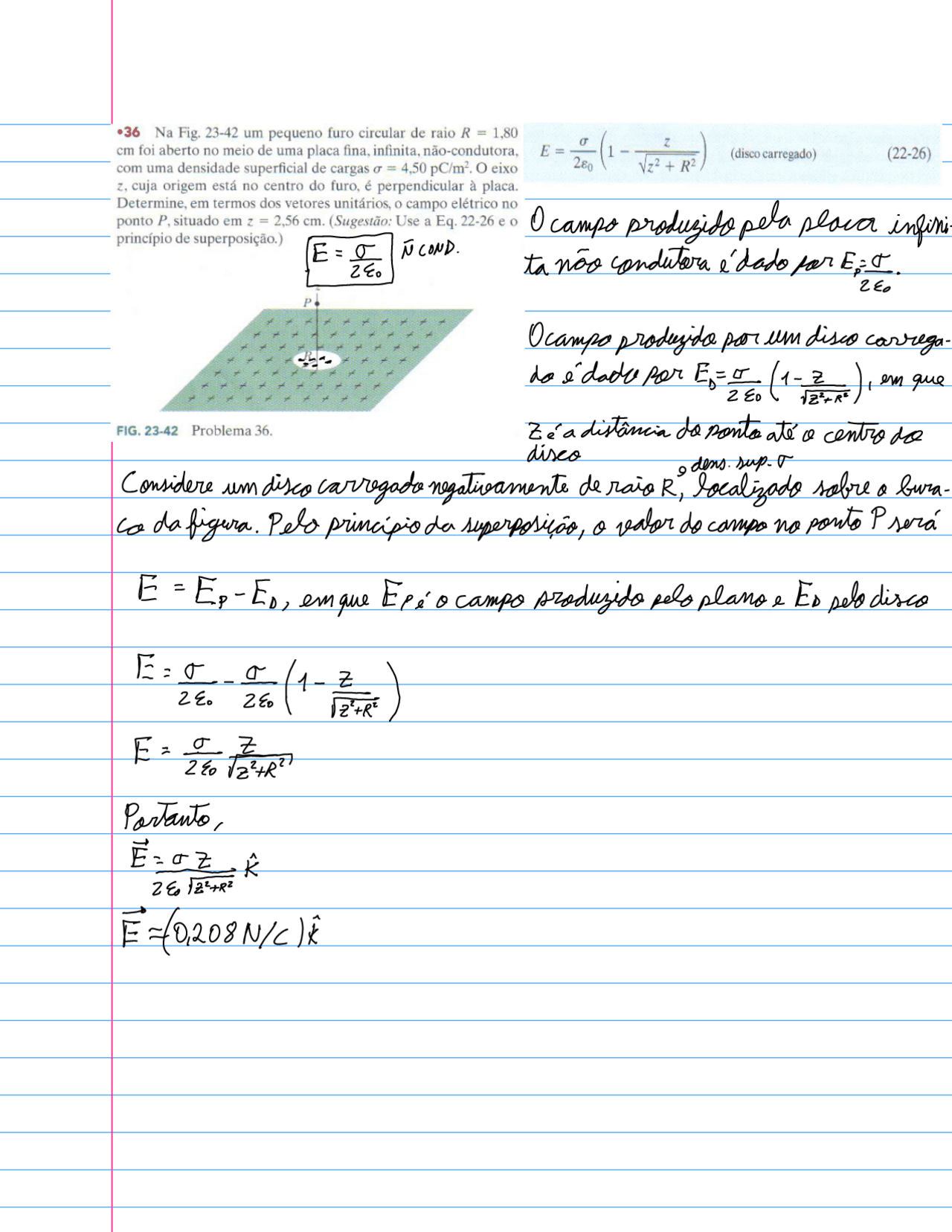 Lista de exercícios de Física 3 - Cap. 23 do Halliday | Exercícios Física Clássica | Docsity