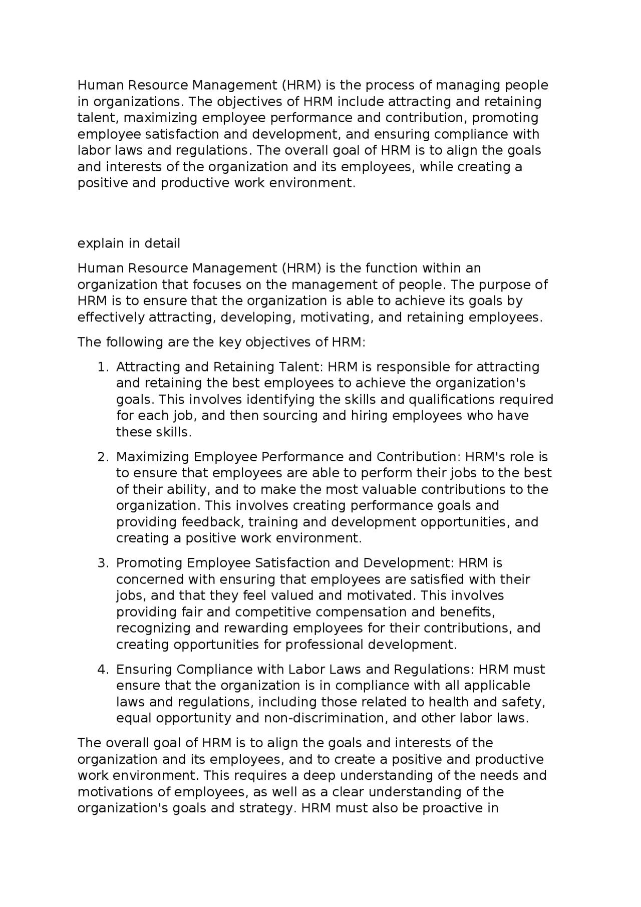 Human Resource Management | Slides Economics | Docsity