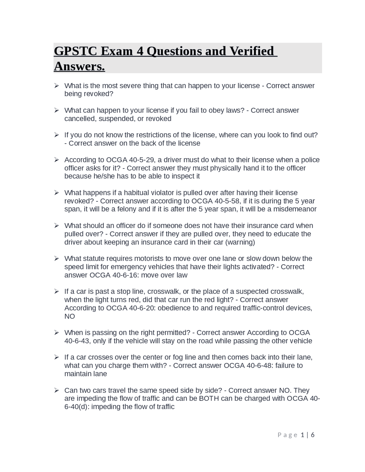 GPSTC Exam 4 Questions and Verified Answers. | Exams Music and Technology: Algorithmic and ...