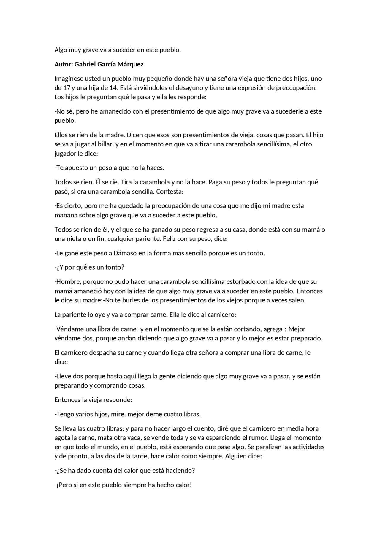 literatura, cuento completo | Resúmenes de Literatura Universal | Docsity