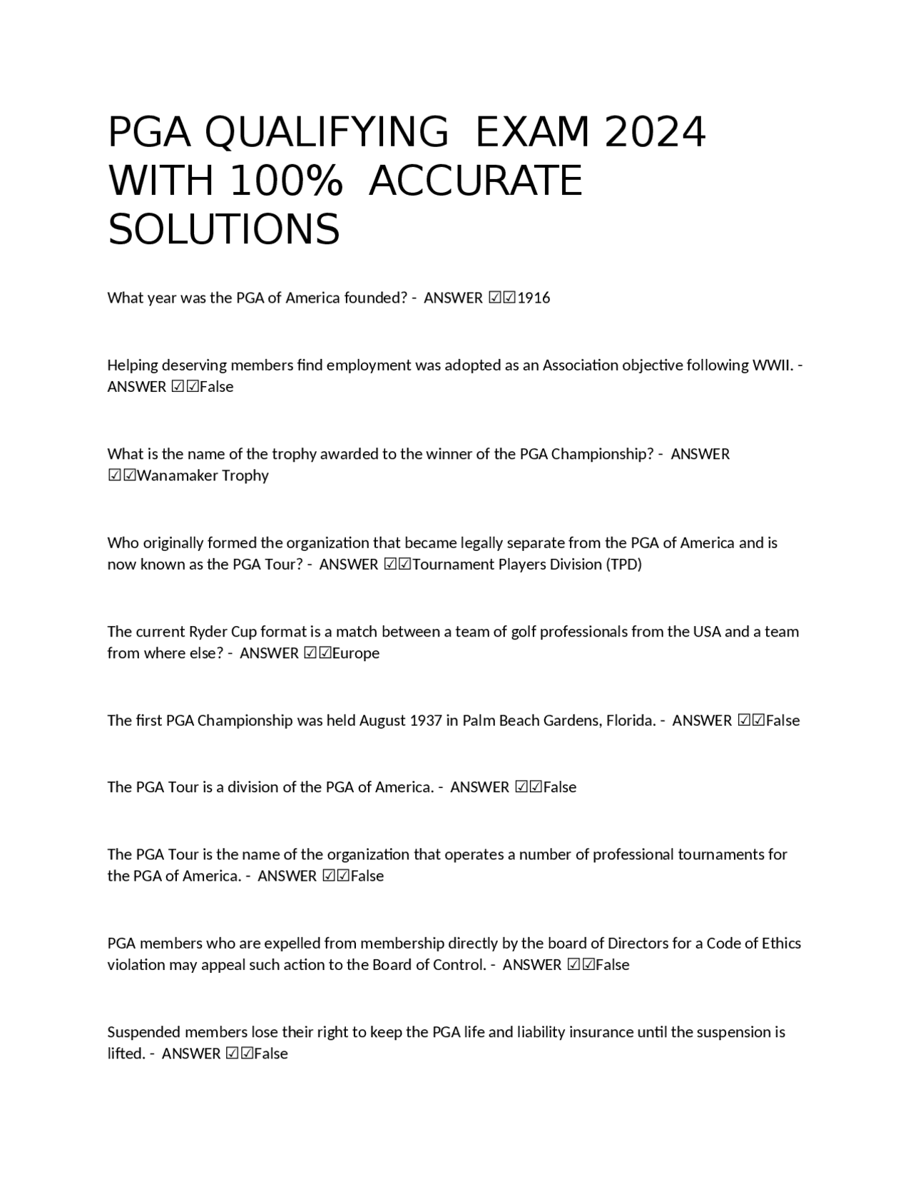 PGA Tour and PGA of America: History, Structure, and Regulations ...