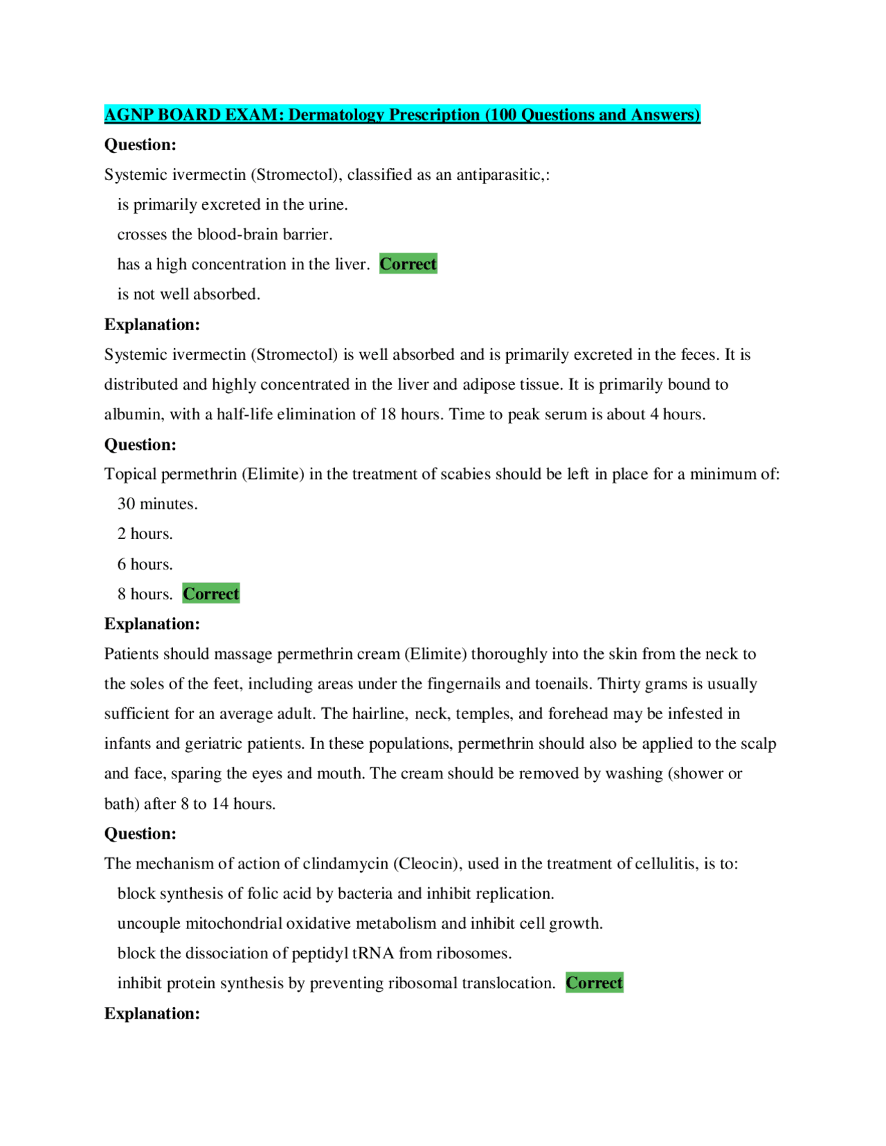 Topical Skin Treatments and Their Uses | Assignments Nursing | Docsity