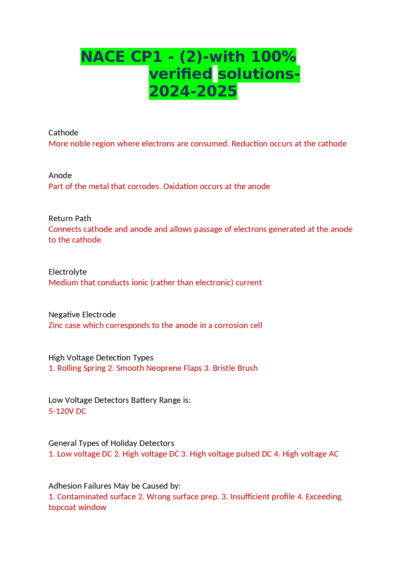 NACE CP1 - (2)-with 100% verified solutions-2024-2025.docx | Exams ...