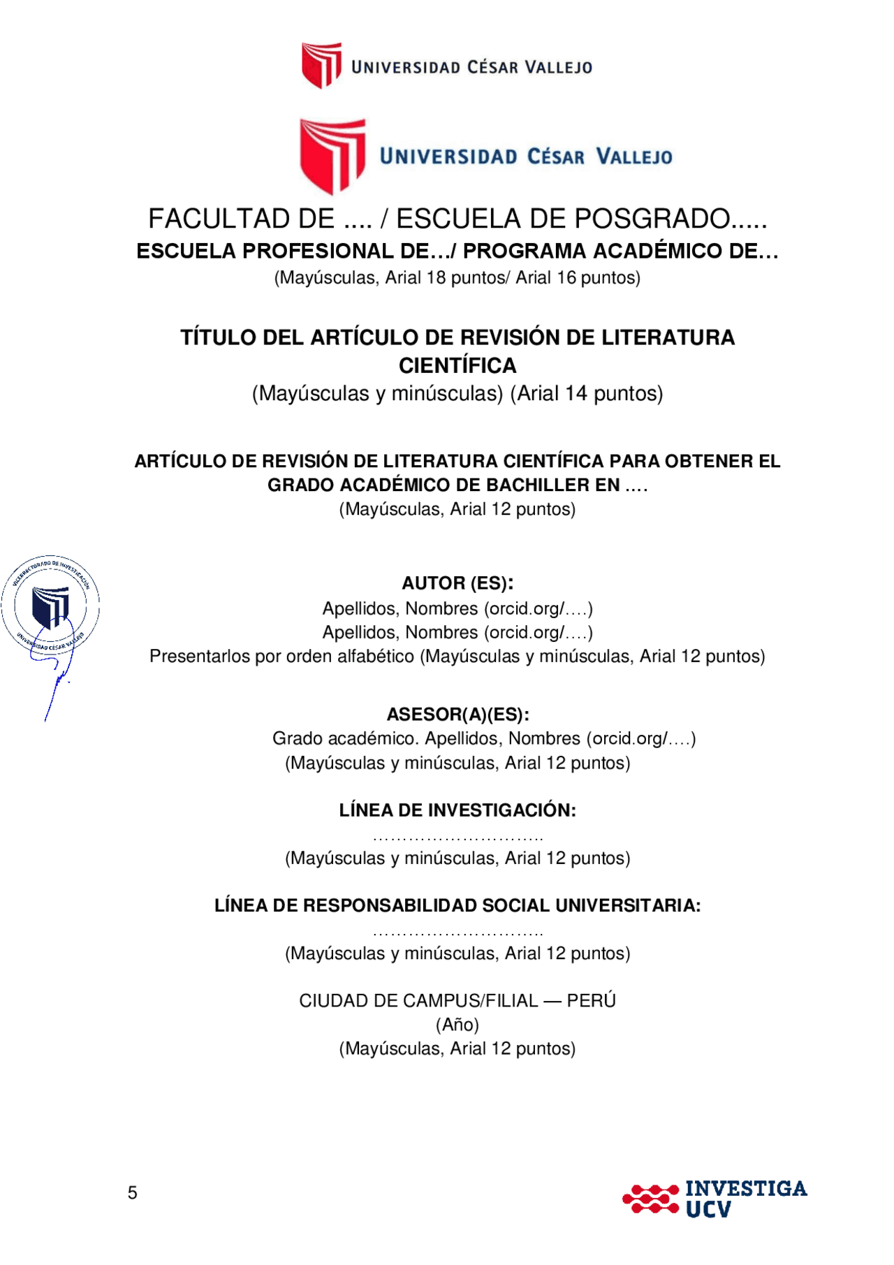 Artículo de revisión de literatura científica para obtener el grado ...