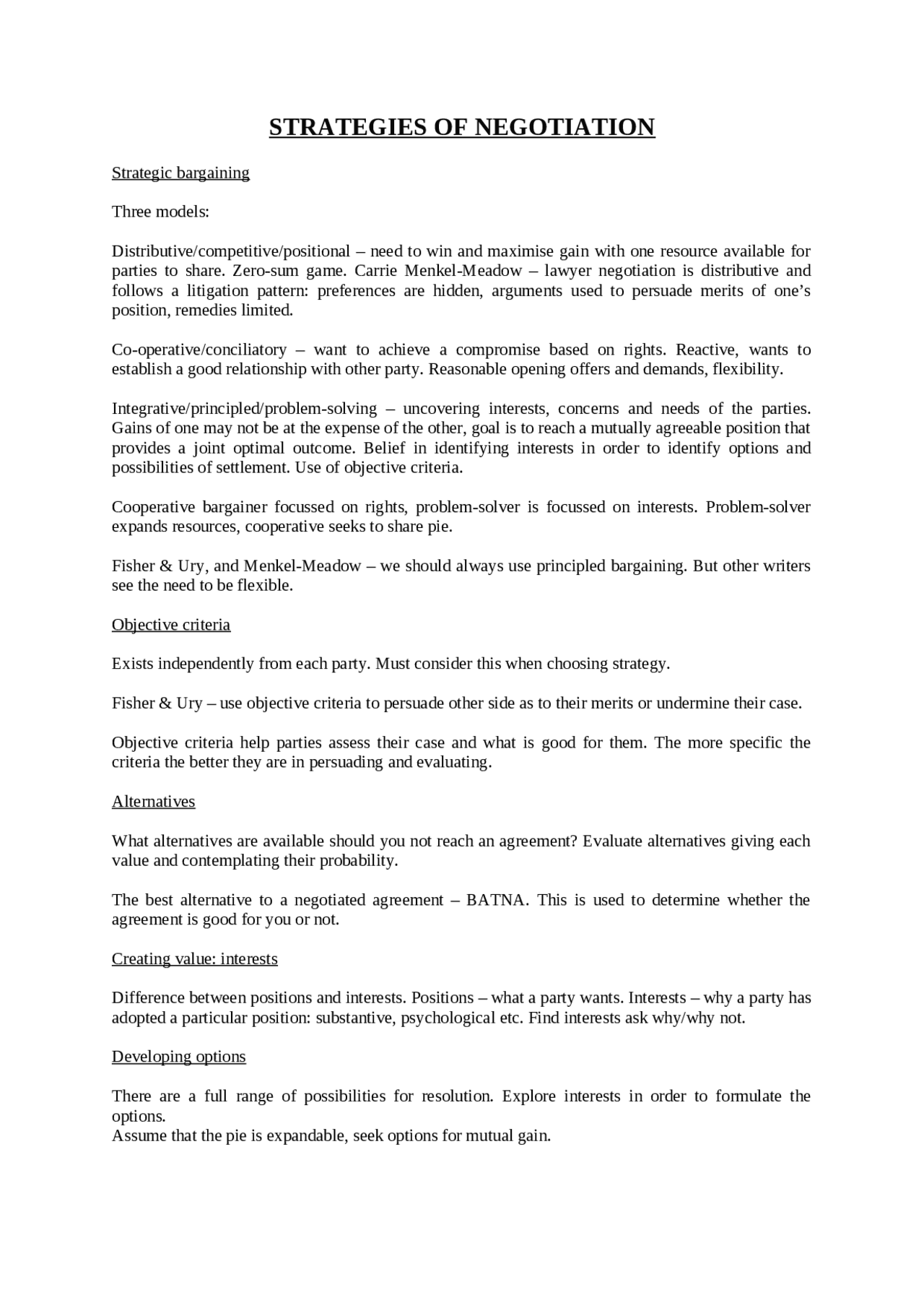 QLLM385-Topic 5-STRATEGIES OF NEGOTIATION | Study Guides, Projects ...