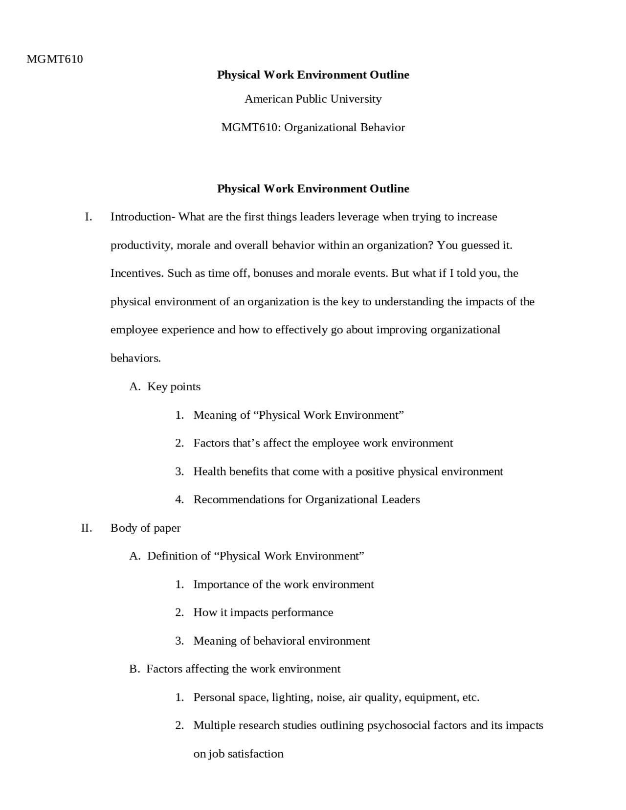 The Impact of Physical Work Environment on Organizational Behavior and ...