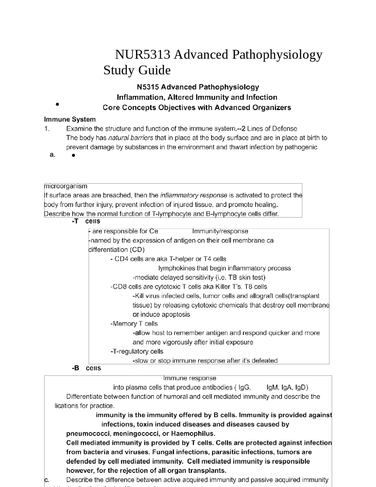 NUR5313 Advanced Pathophysiology Study Guide | Study Guides, Projects ...