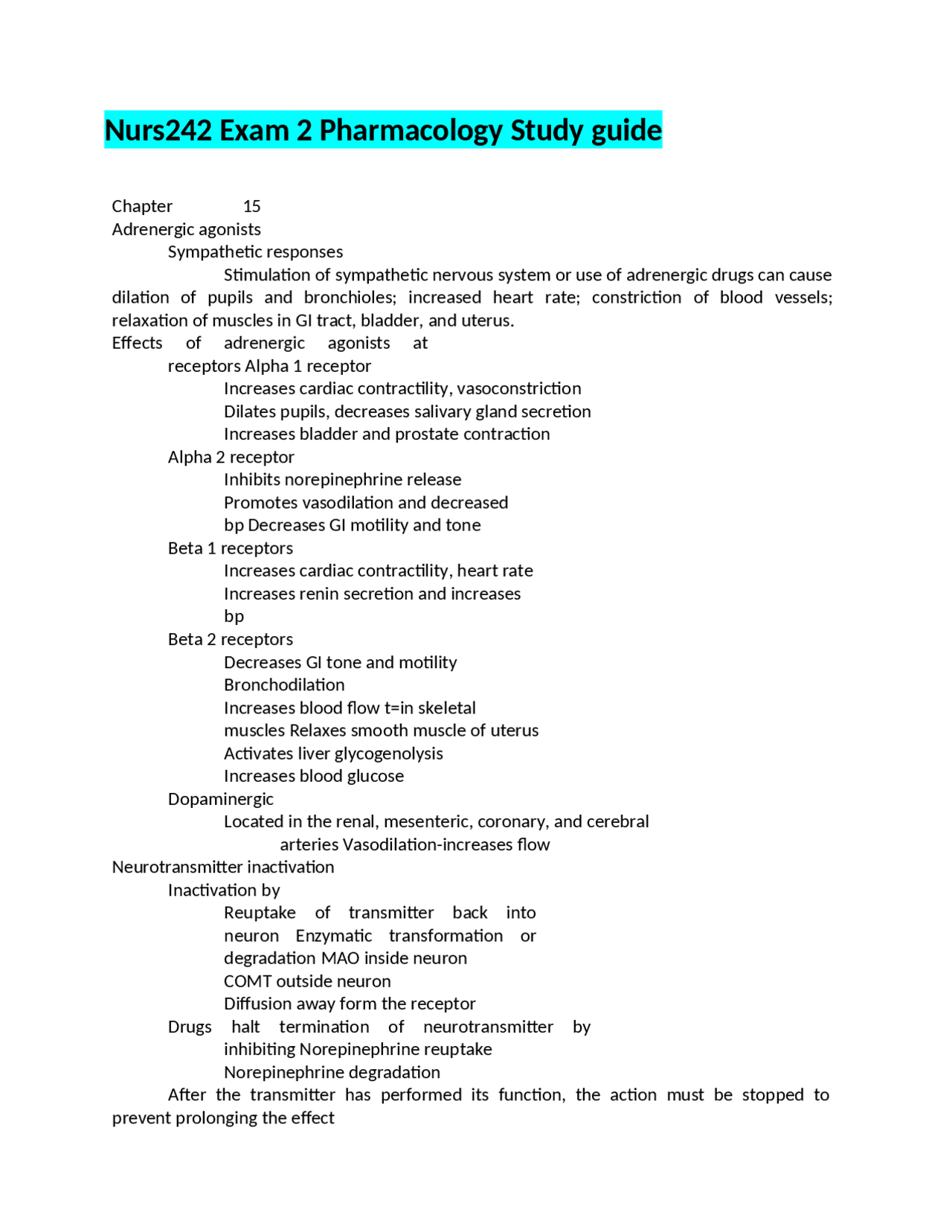 Nurs242 Exam 2 Pharmacology Study guide | Study Guides, Projects ...