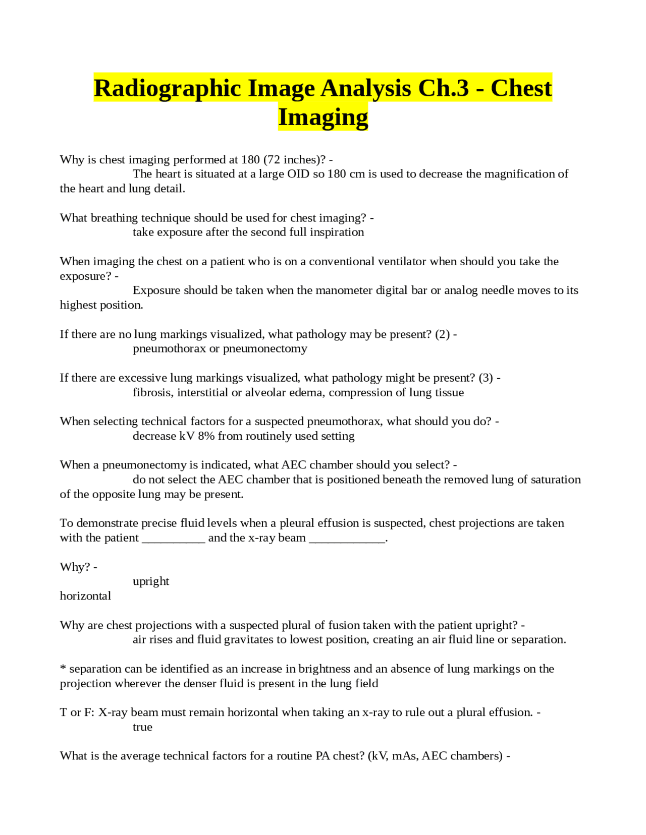 Radiographic Image Analysis Ch.3 - Chest Imaging | Exams Radiography ...