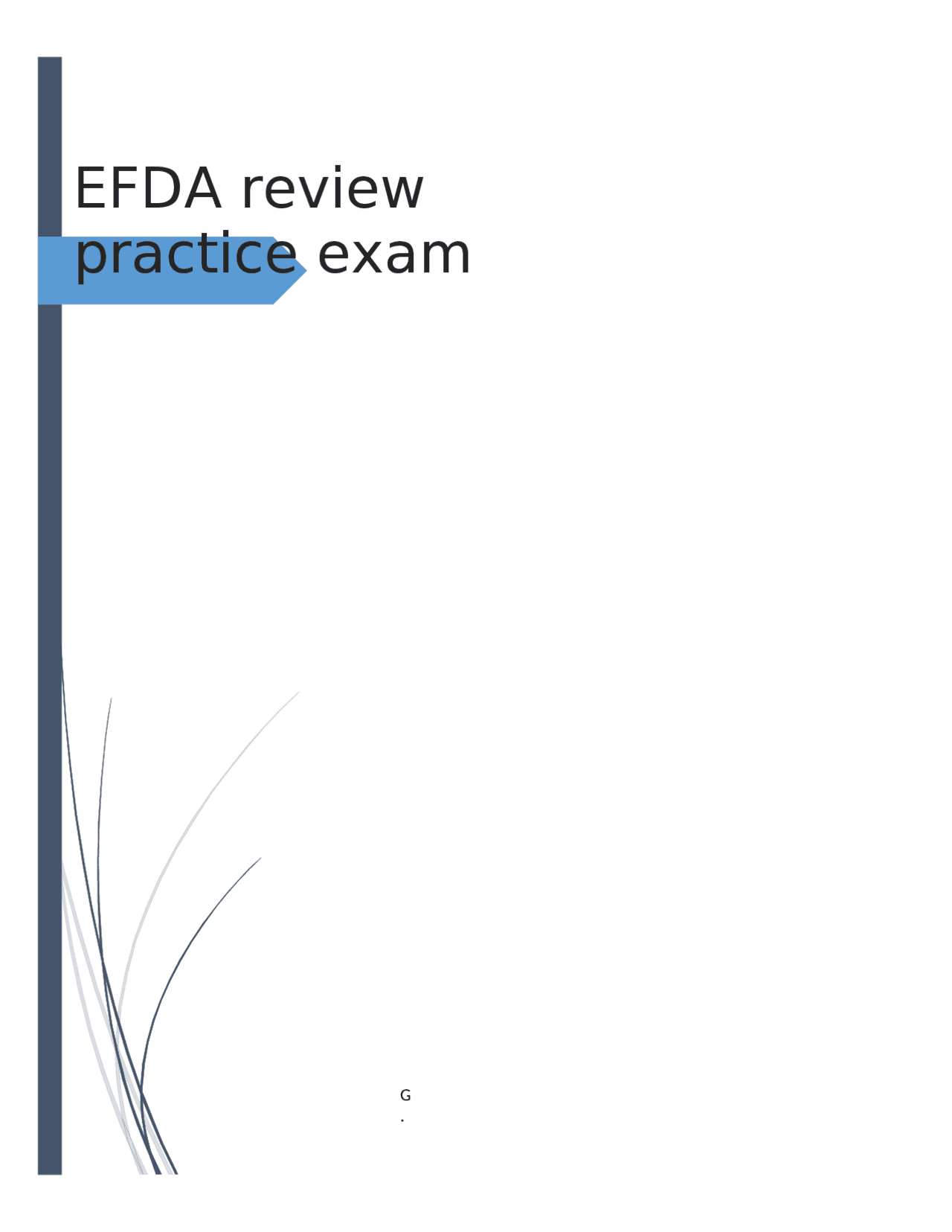 EFDA review practice exam | Exams Nursing | Docsity