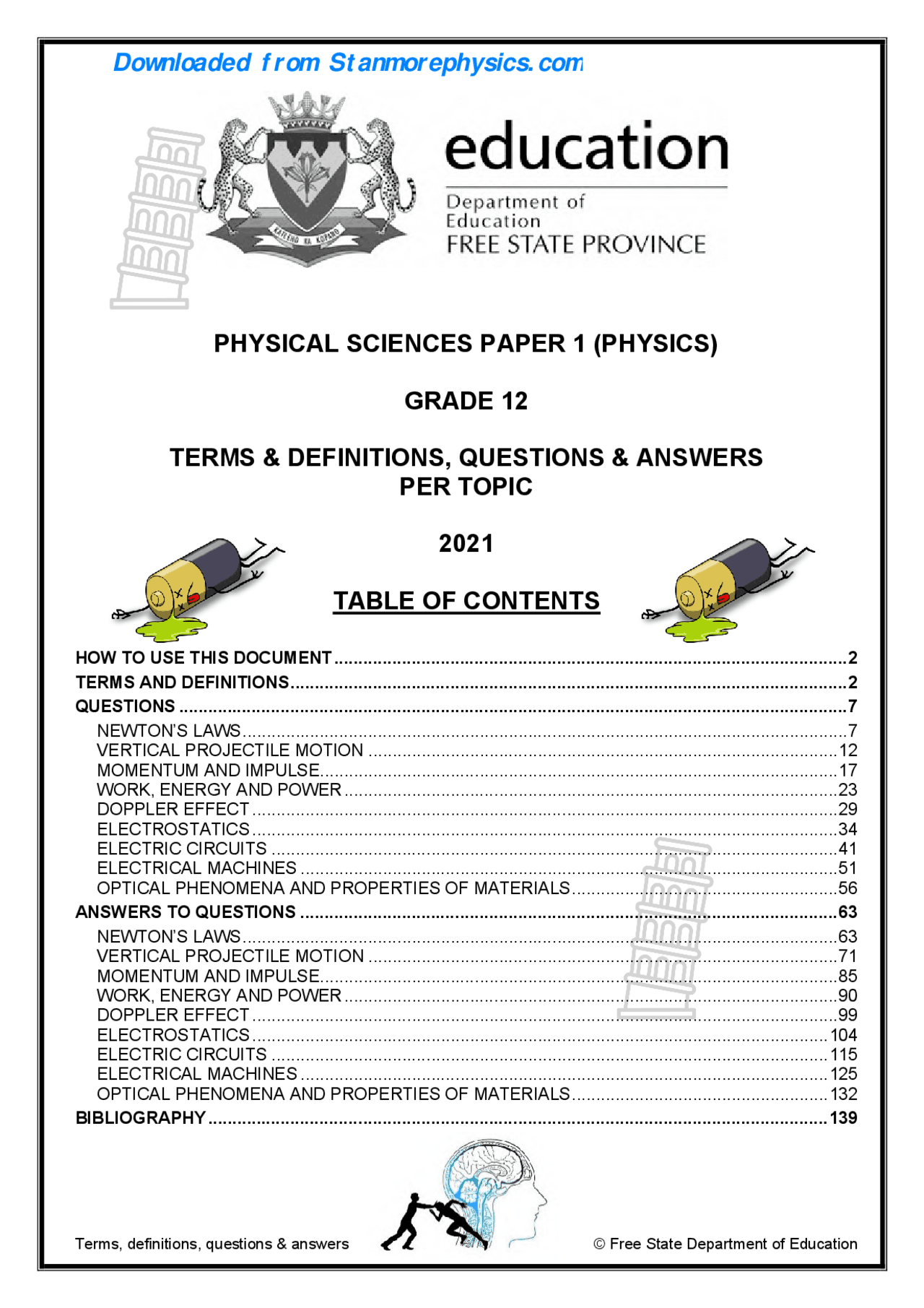 Exam guide,key notes | Exams Physics | Docsity