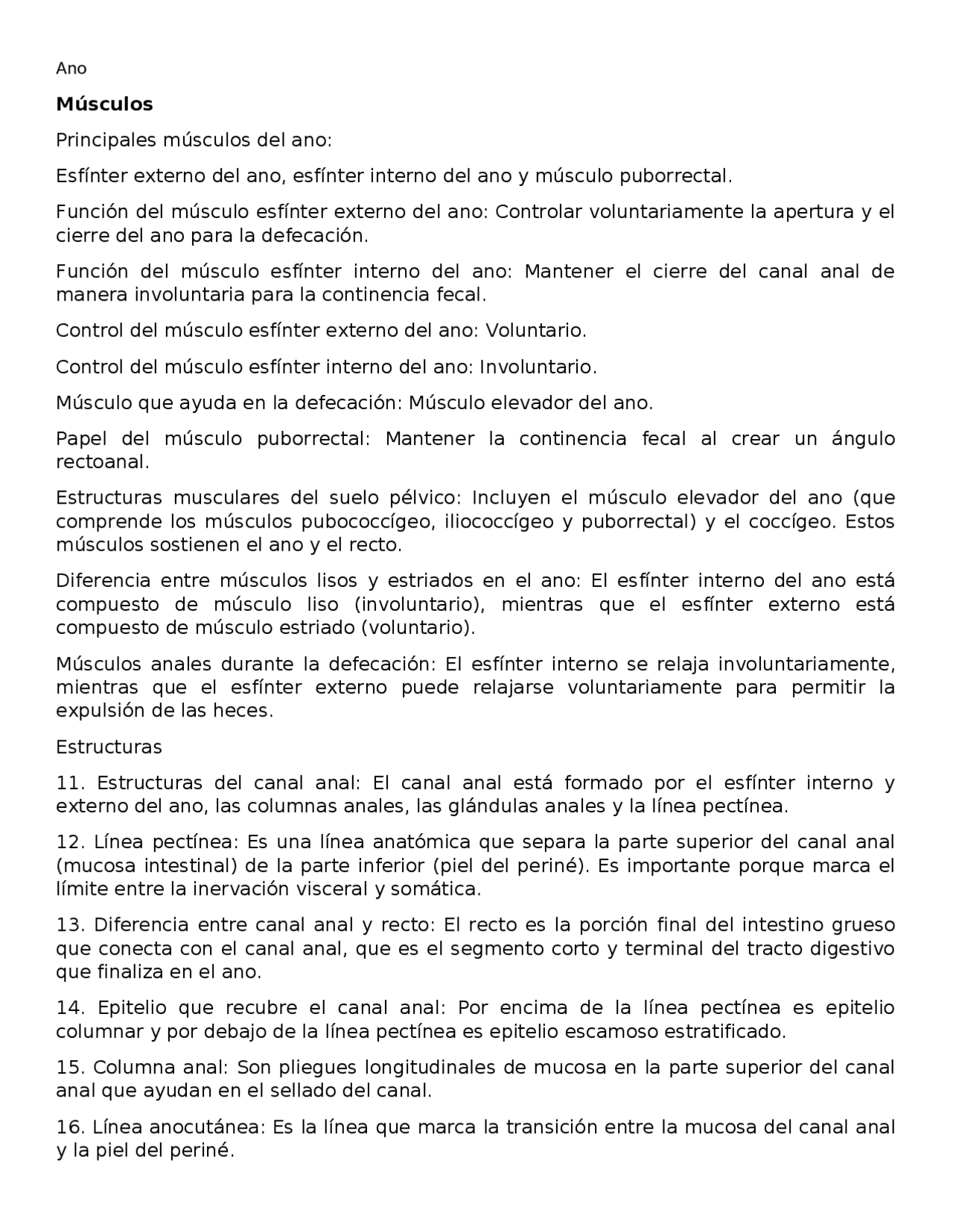 Anatomía y fisiología del sistema ano-rectal y genitourinario ...