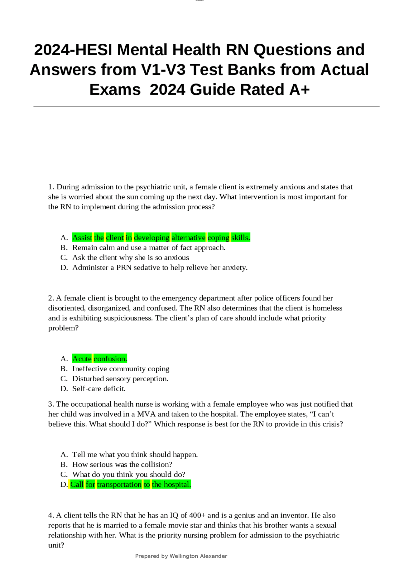 BOG Exam Sample Test 100 Questions and Answers | Study Guides, Projects ...